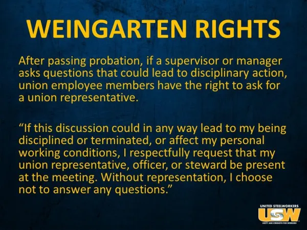 Know Your Rights At Work! (Weingarten Rights) | Local 7600